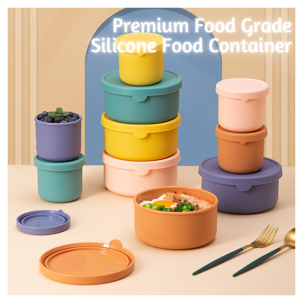 700ml Food Grade Silicone Container BPA Free Baby Food Container Bekas ...