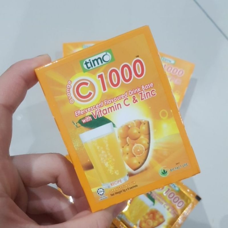 Timo Vitamin C & Zinc Effervescent Flavour Drink Base 5g × 30 sackets ...