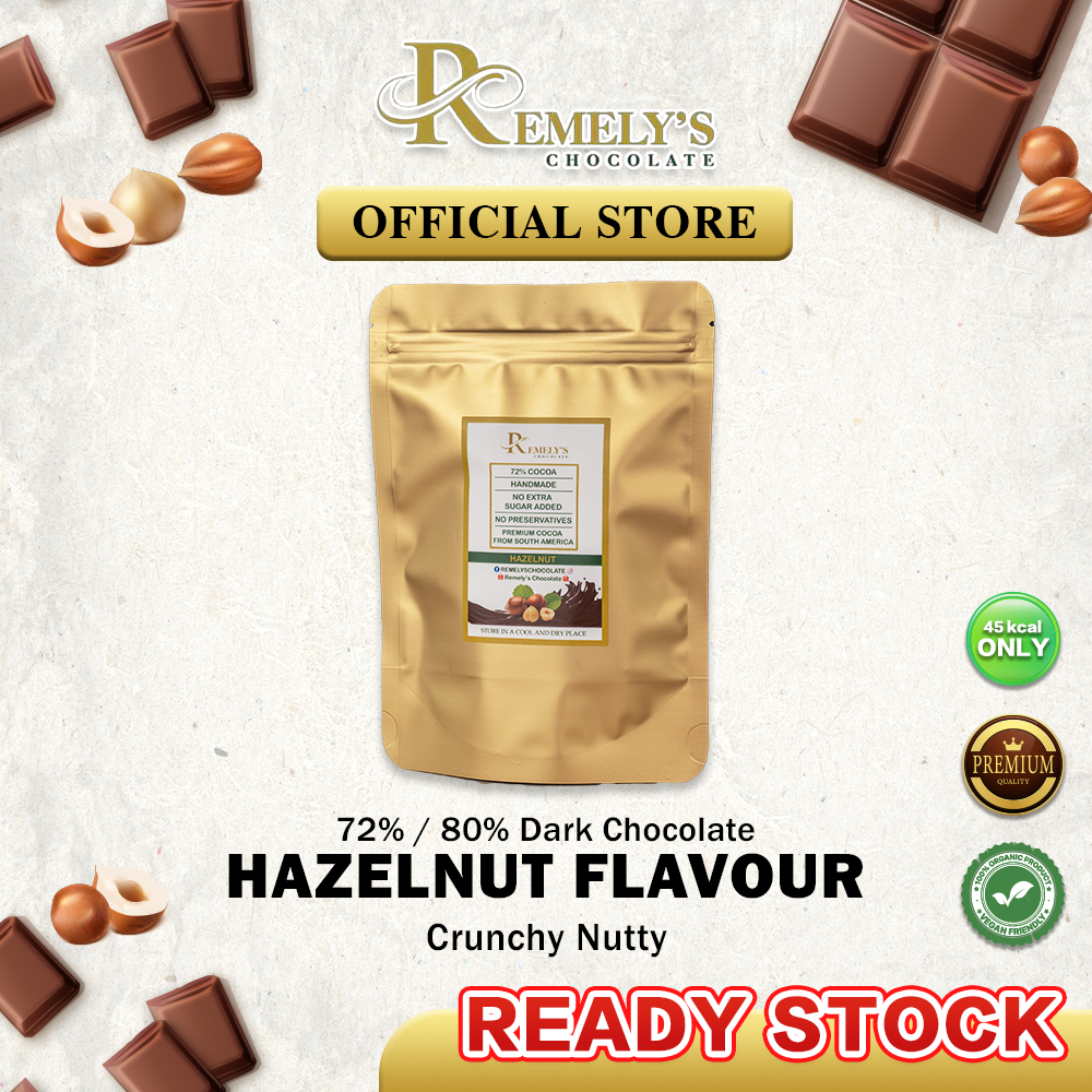 Remely’s Chocolate 🍫 Hazelnut Flavour 72 Dark Chocolate 80 Dark ...