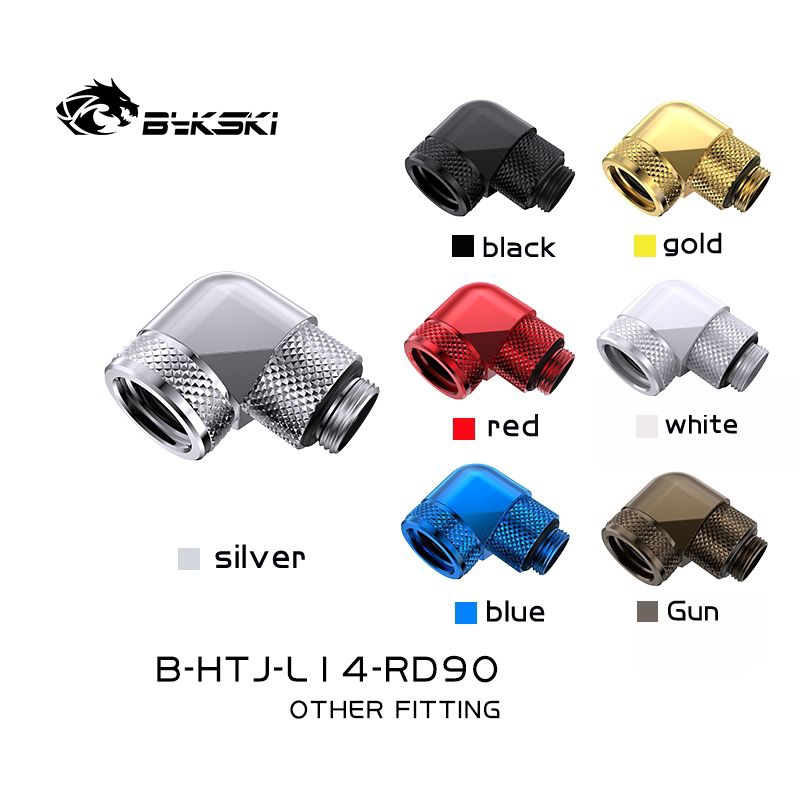 Bykski G 1/4in. Rigid 14mm OD 90 Degree Rotary Fitting Adapter (B-HTJ-L14-RD90-V2) | Shopee Malaysia