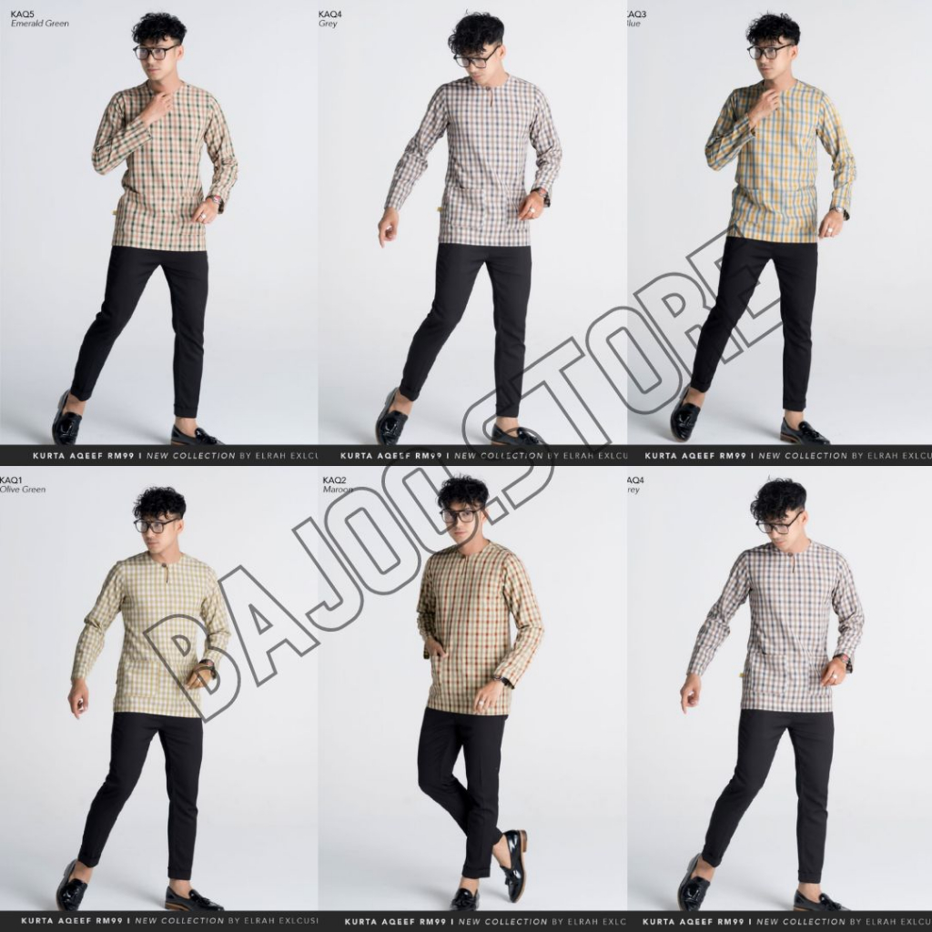 (Ready Stock) Kurta Aqeef Slim Fit Elrah Exclusive | Shopee Malaysia
