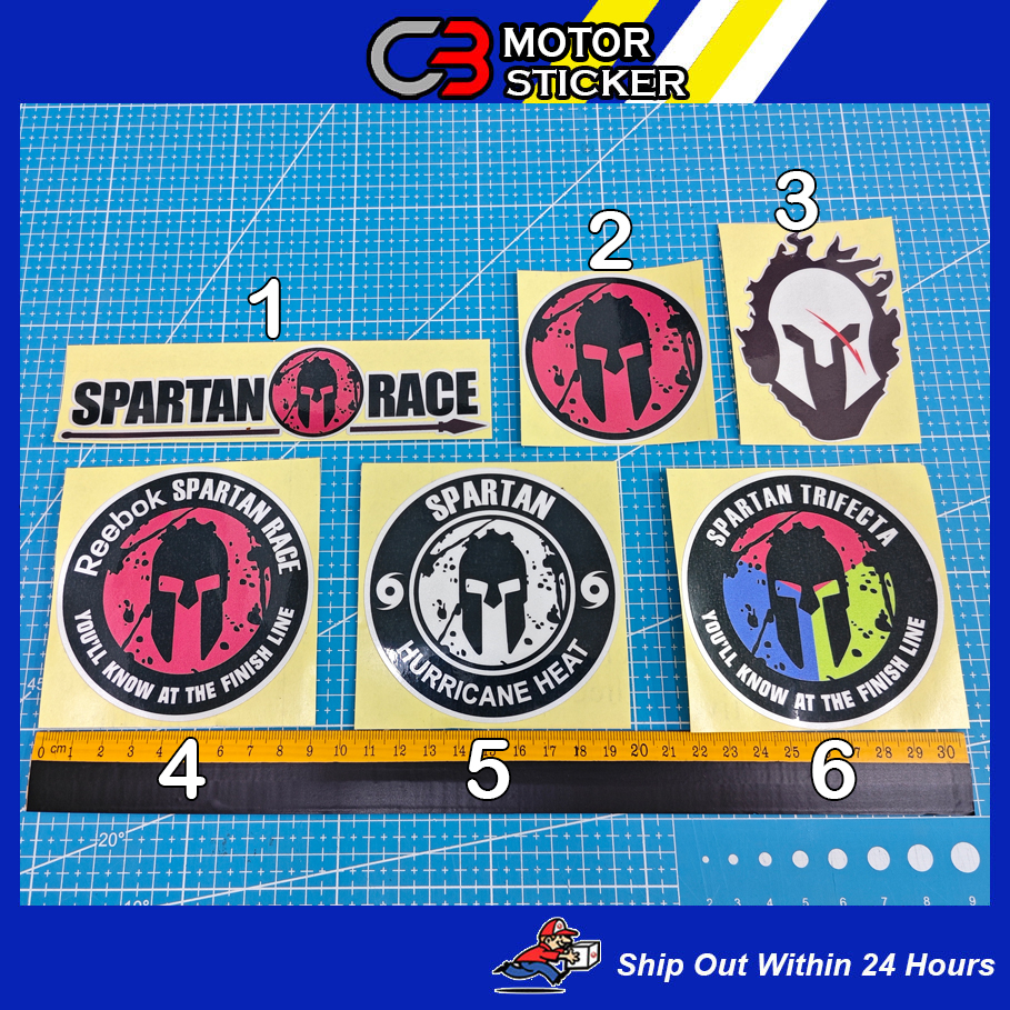 Spartan Race Sticker Reebok Sticker Printing Pantul Cahaya / R53 ...