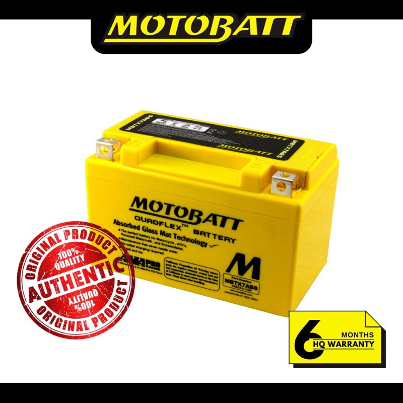 Motobatt MBTX7ABS Quadflex Motorcycle Battery | Bateri Motorsikal ...
