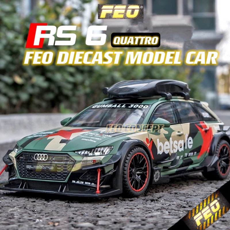 FEO 1/24 Audi Rs6 Avant Quattro Diecast Car Model Alloy Car Diecast ...