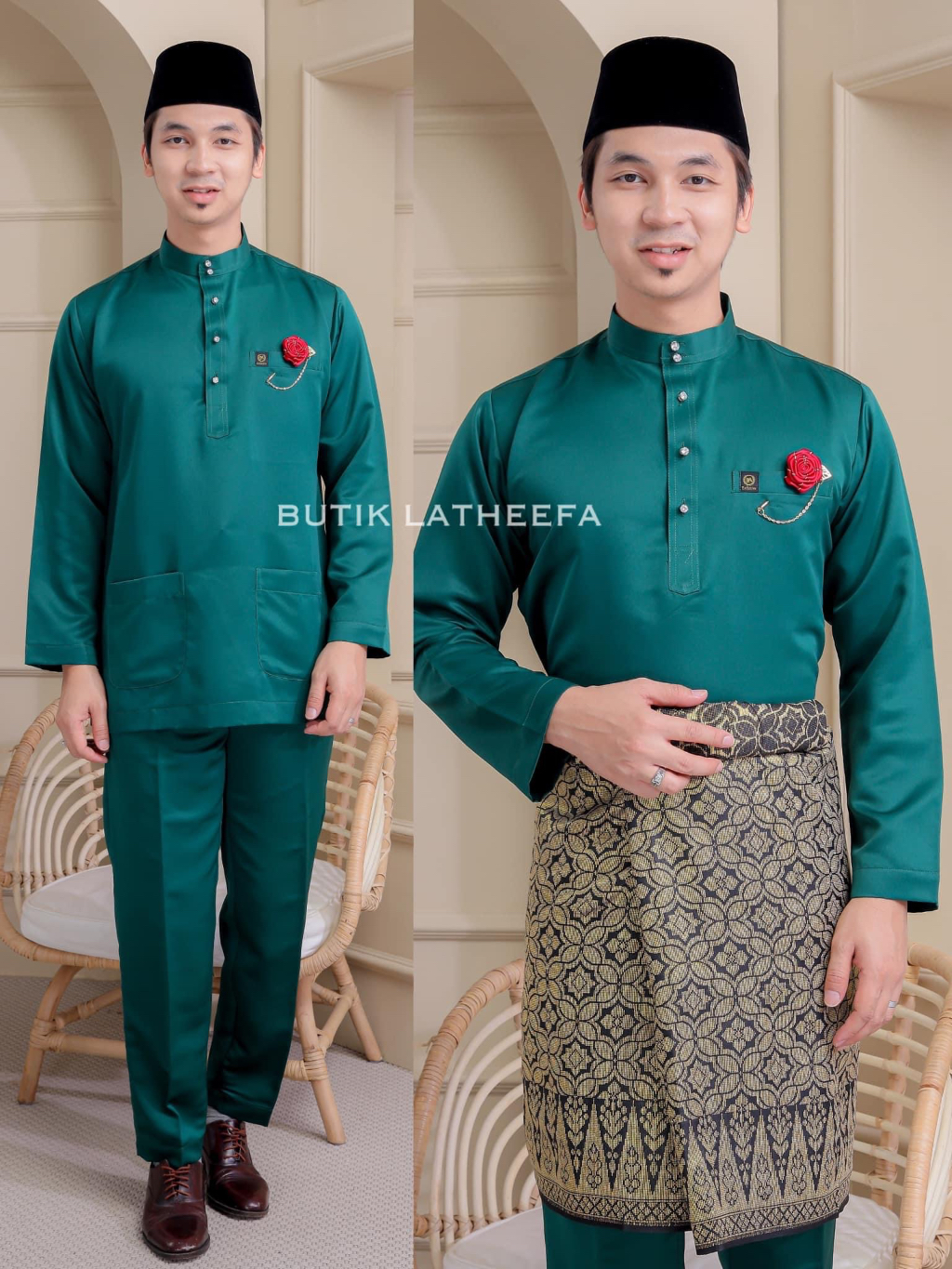 BAJU MELAYU HIJAU EMERALD GREEN EXCLUSIVE | Shopee Malaysia