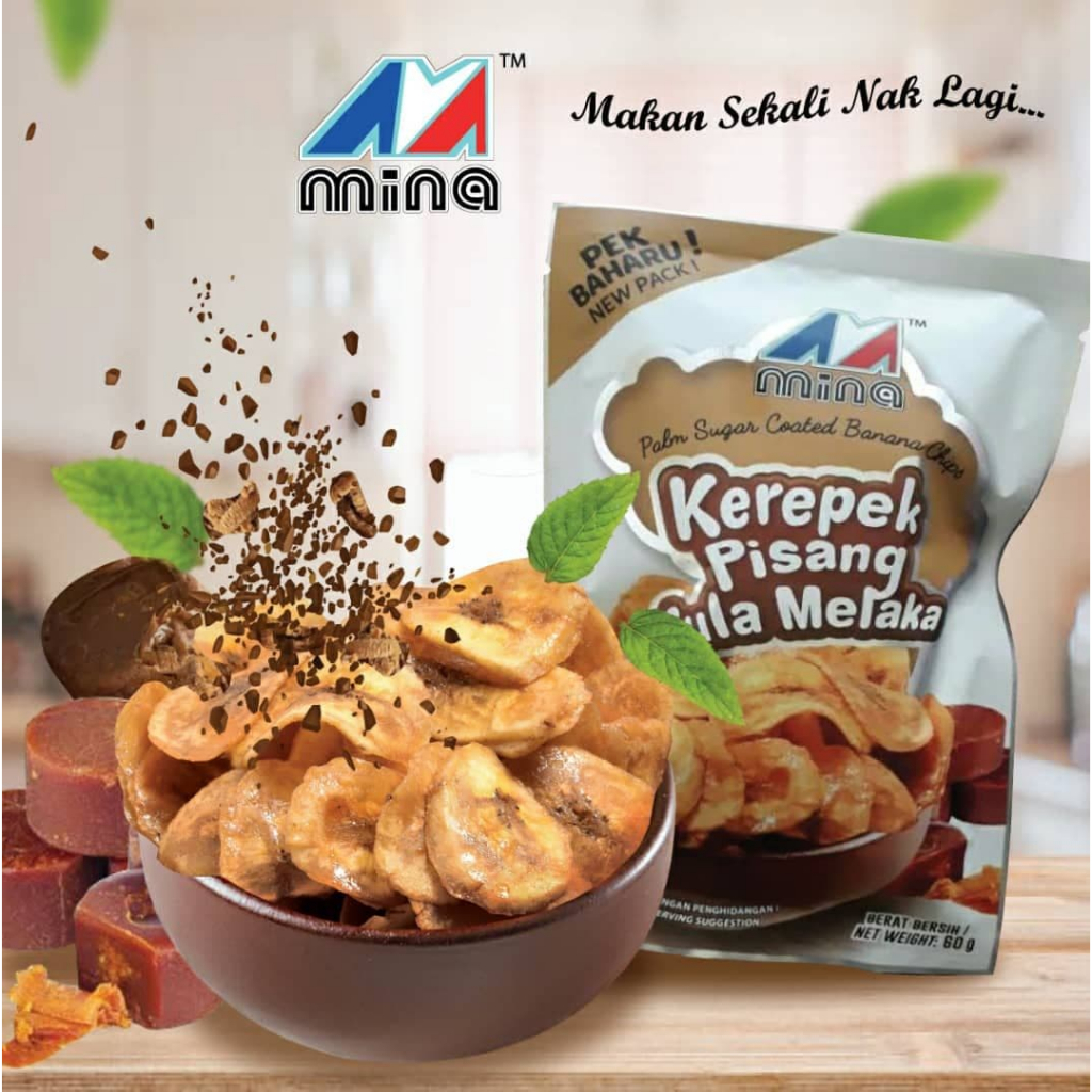 Kerepek Mina 30 peket 1 kotak,kerepek pisang pisang gula. kerepek pisang Manis | Shopee Malaysia
