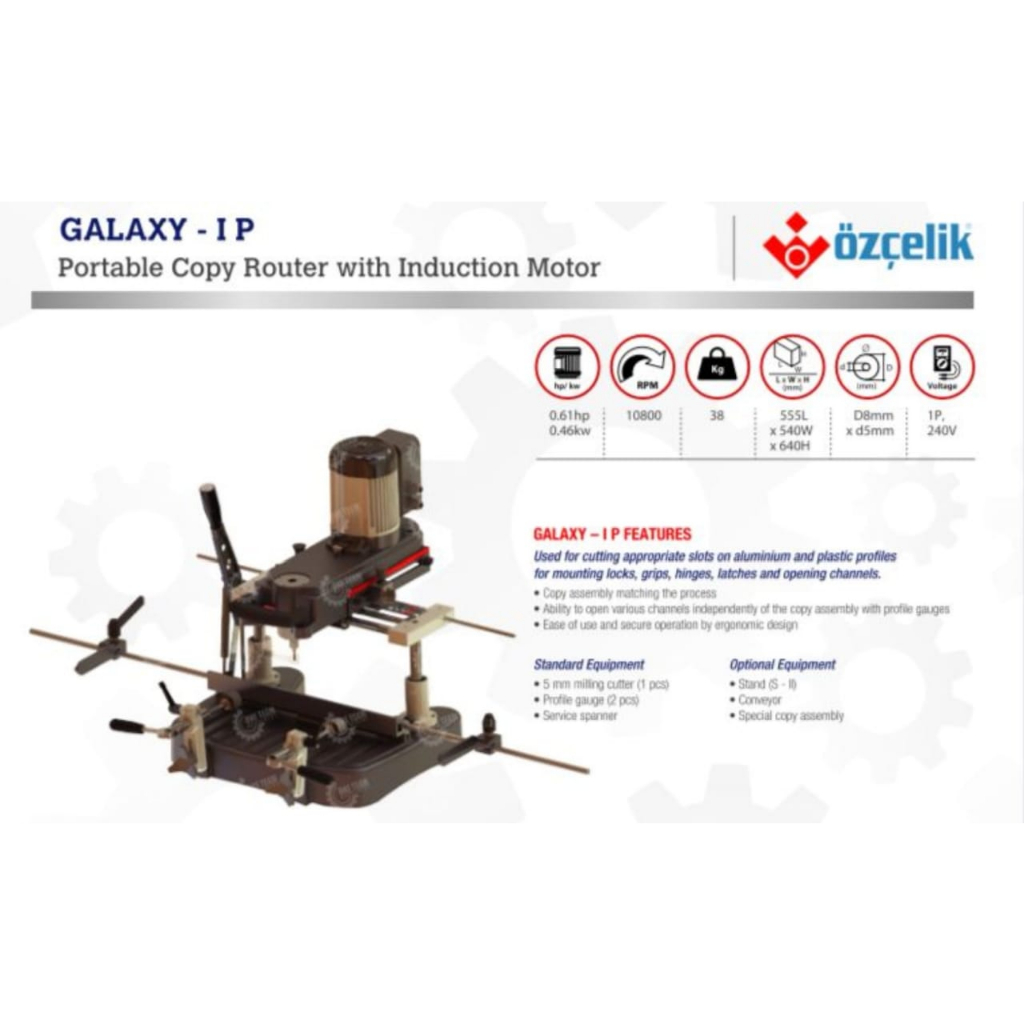 OZCELIK Portable Copy Router With Induction Motor ( GALAXY - I P ...