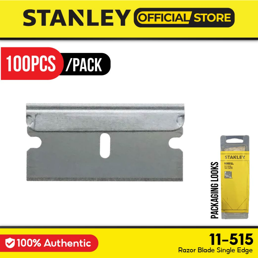 Stanley Razor Single Edge Blade (38mm x 100 Pcs) 11515 | Shopee Malaysia