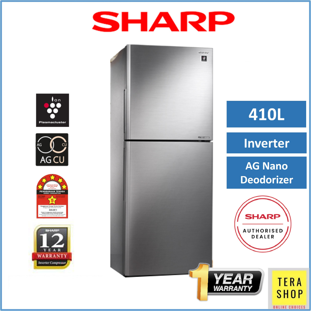 Sharp 4122MSS 410L / Toshiba RT416WE 360L Inverter 2 Door Fridge ...