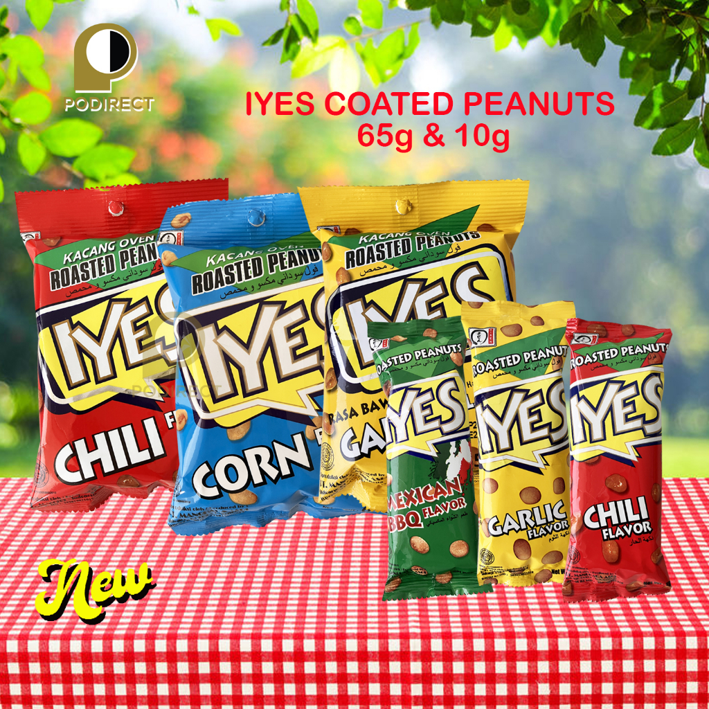 [Ready Stock]IYES PEANUTS GARLIC/CHILI/MEXICAN BBQ/CORN/10g/65g ...