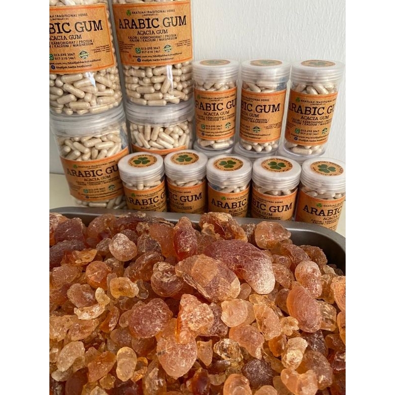 🍂 Arabic gum/Acacia gum(getah dari pokok Acacia)(Serbuk 100gram ...
