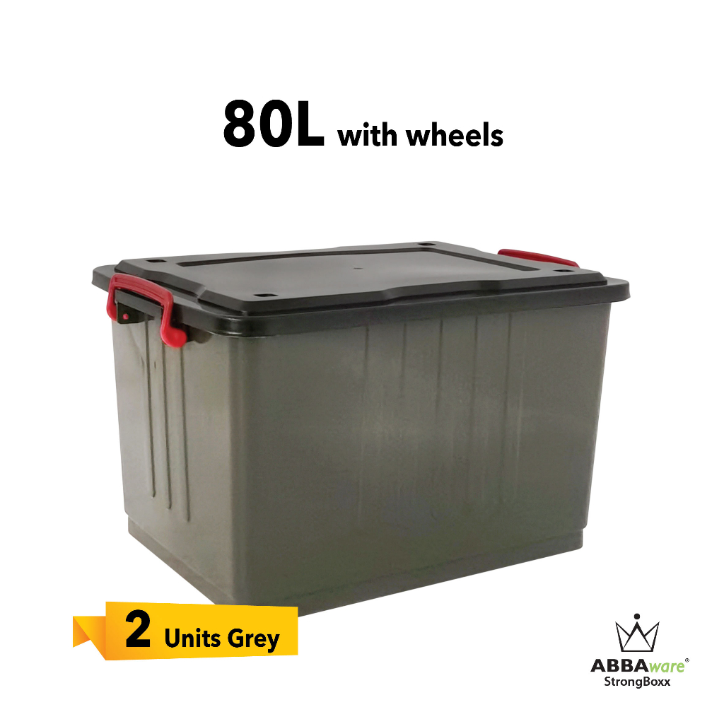 Abbaware Storage Box 80 Litre /Kotak Simpanan dengan roda/Storage Box ...
