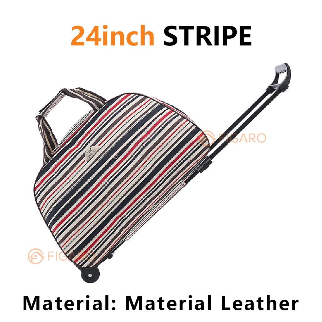 FIGARO Cabin Size Luggage Bag Travel 24 Inch Beg Roda Travel Bag With ...