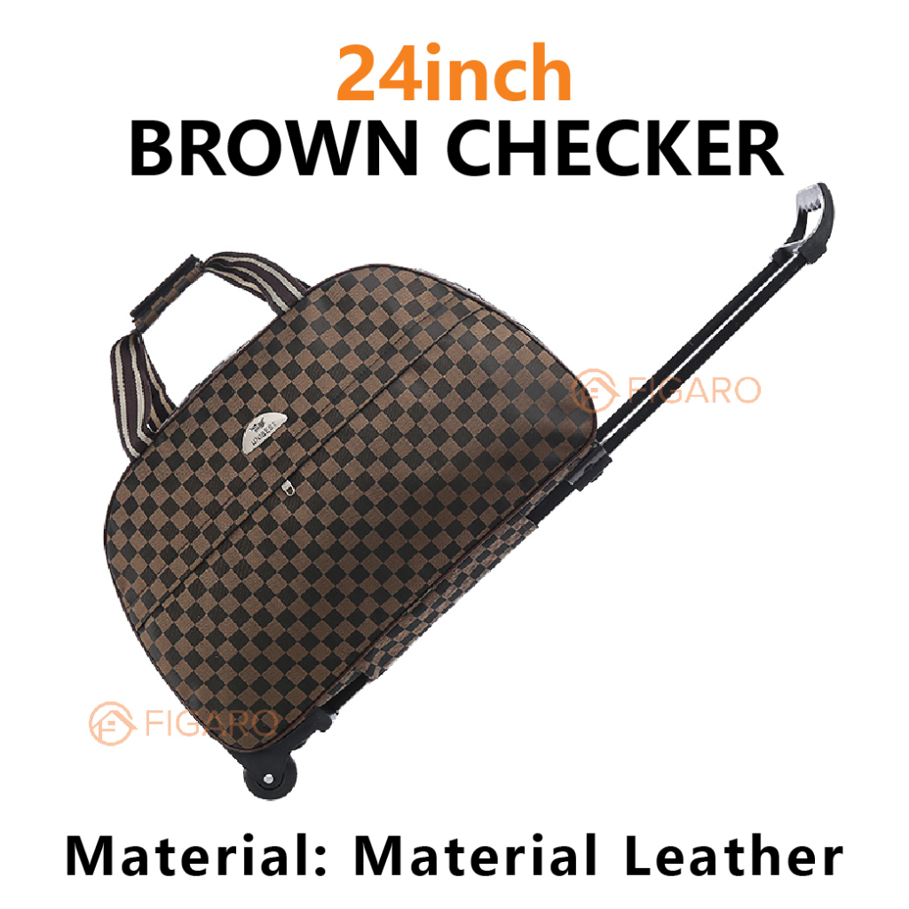 FIGARO Cabin Size Luggage Bag Travel 24 Inch Beg Roda Travel Bag With ...