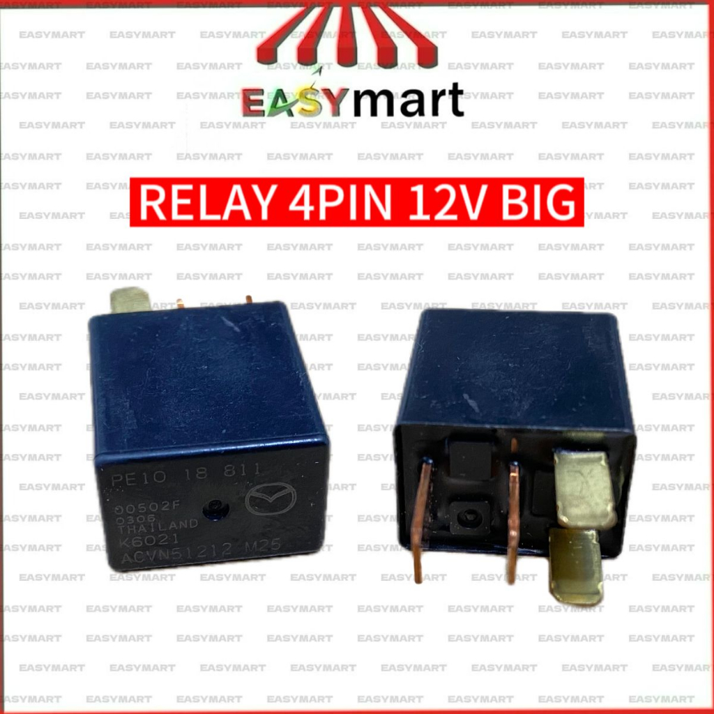 Power Relay 4Pin 12V BIG MAZDA TOYOTA HONDA PROTON PERODUA NISSAN ...