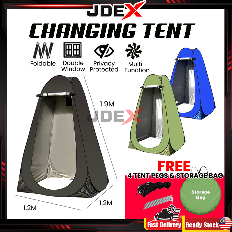 JDEX Changing Tent Dressing Fitting Room Portable for Outdoor Privacy Moving Toilet Tent Khemah ...