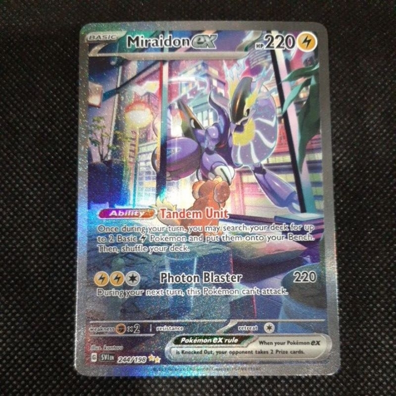 Pokemon Card TCG : Scarlet & Violet : Miraidon EX 244/198 100% Original ...
