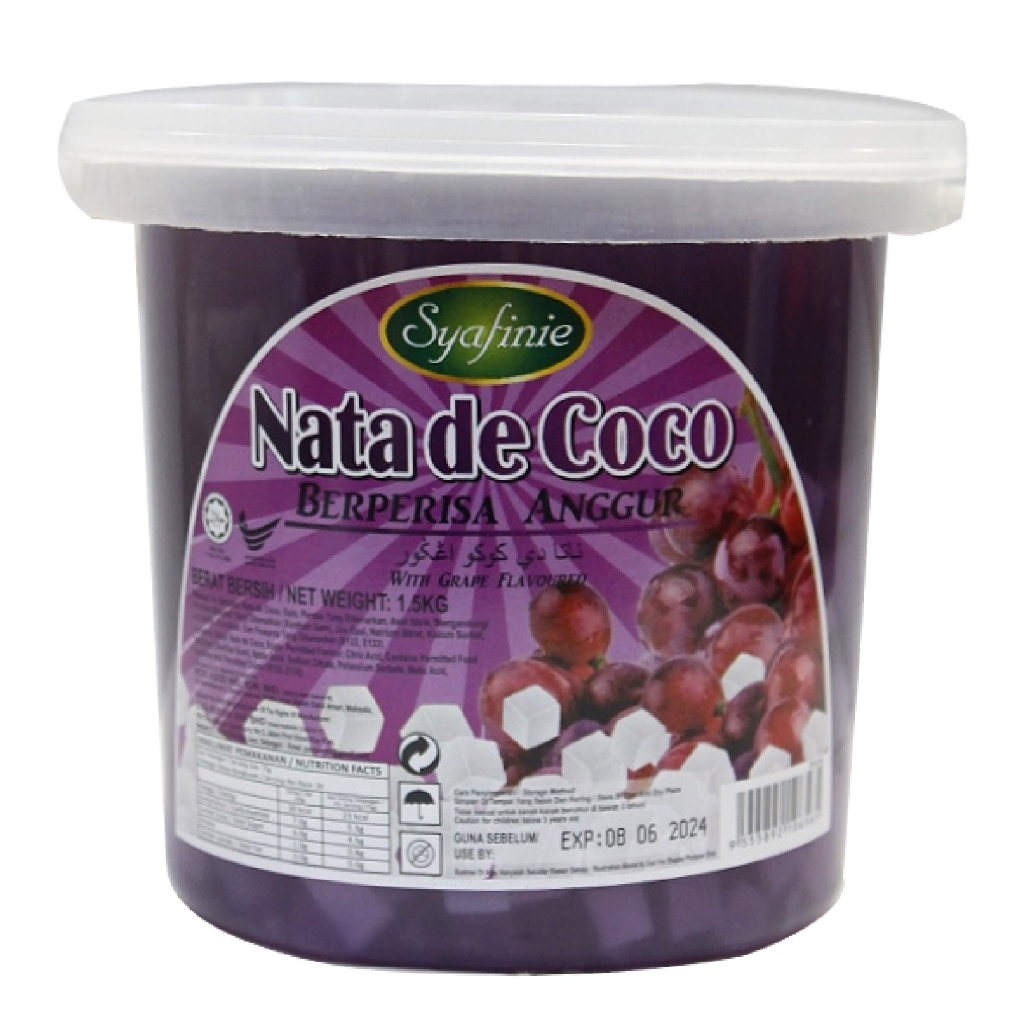 Syafinie Nata De Coco Grape Flavour 1.5kg | Shopee Malaysia
