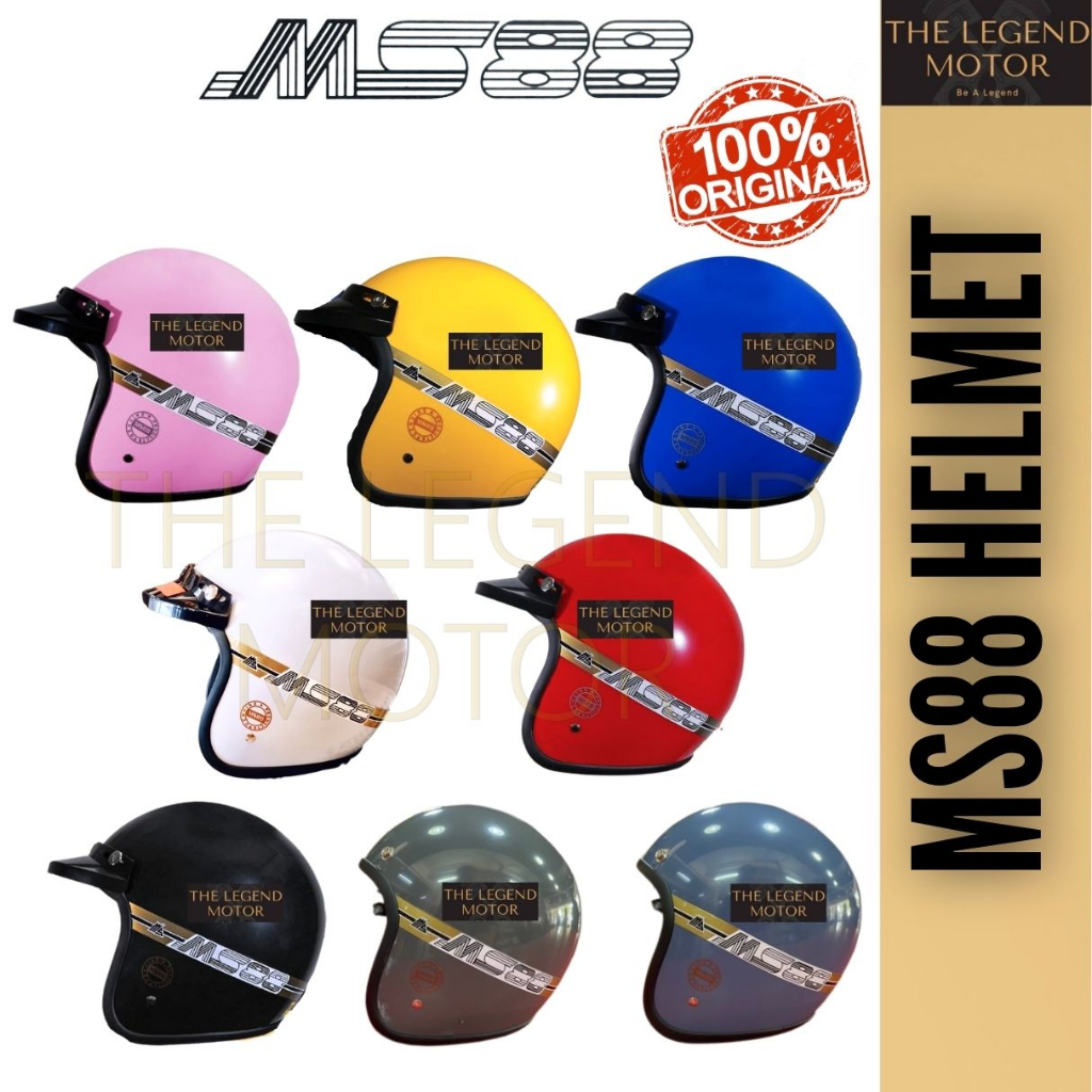 MS88 MS 88 White Black Yellow Pink Nano Blue Grey Helmet Double D-Ring ...