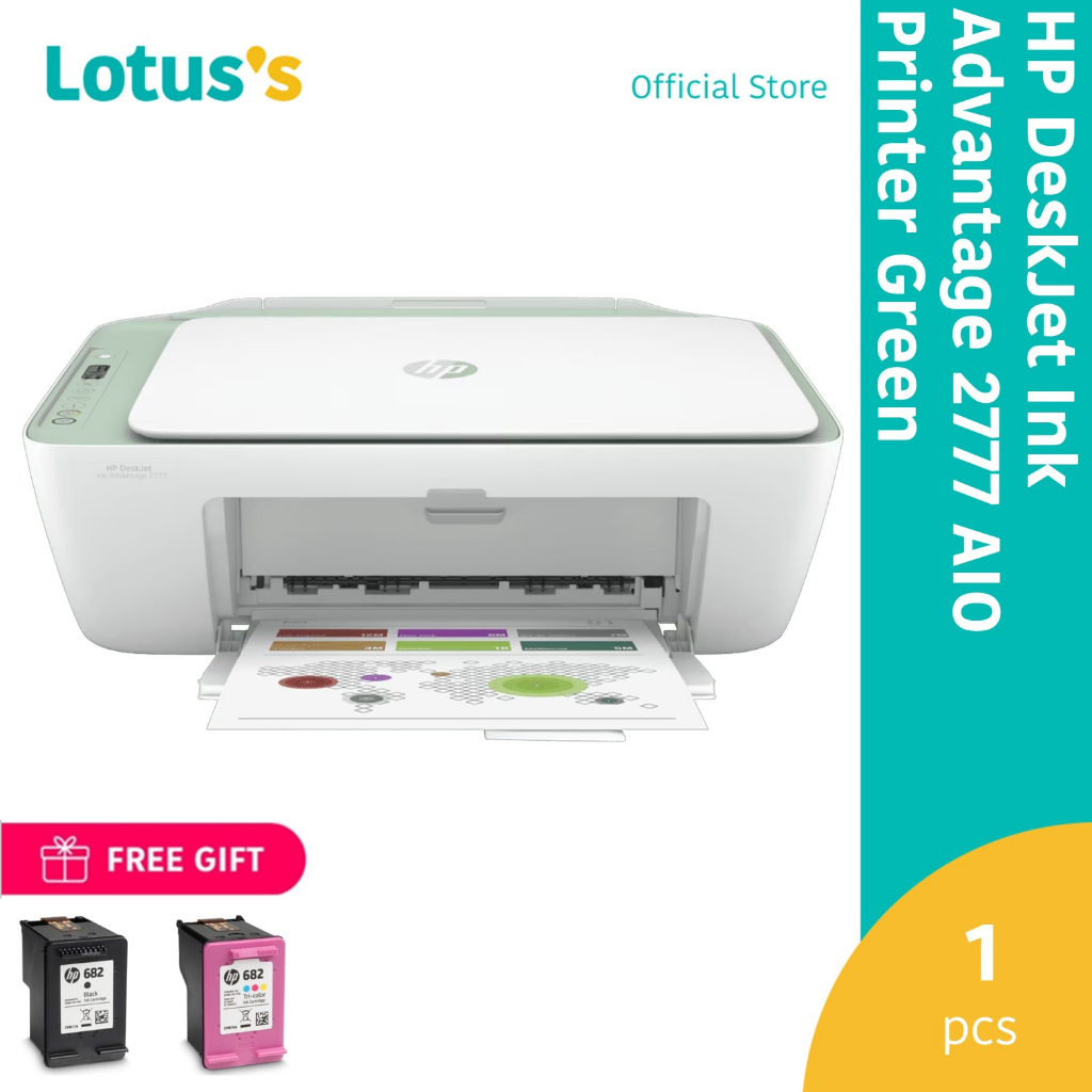 HP DeskJet Ink Advantage 2777 AIO Printer Green [7FR25B] | Shopee Malaysia