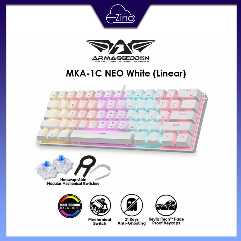 Armaggeddon MKA-1C NEO Mechanical Keyboard (Linear Red Switch) | Shopee ...
