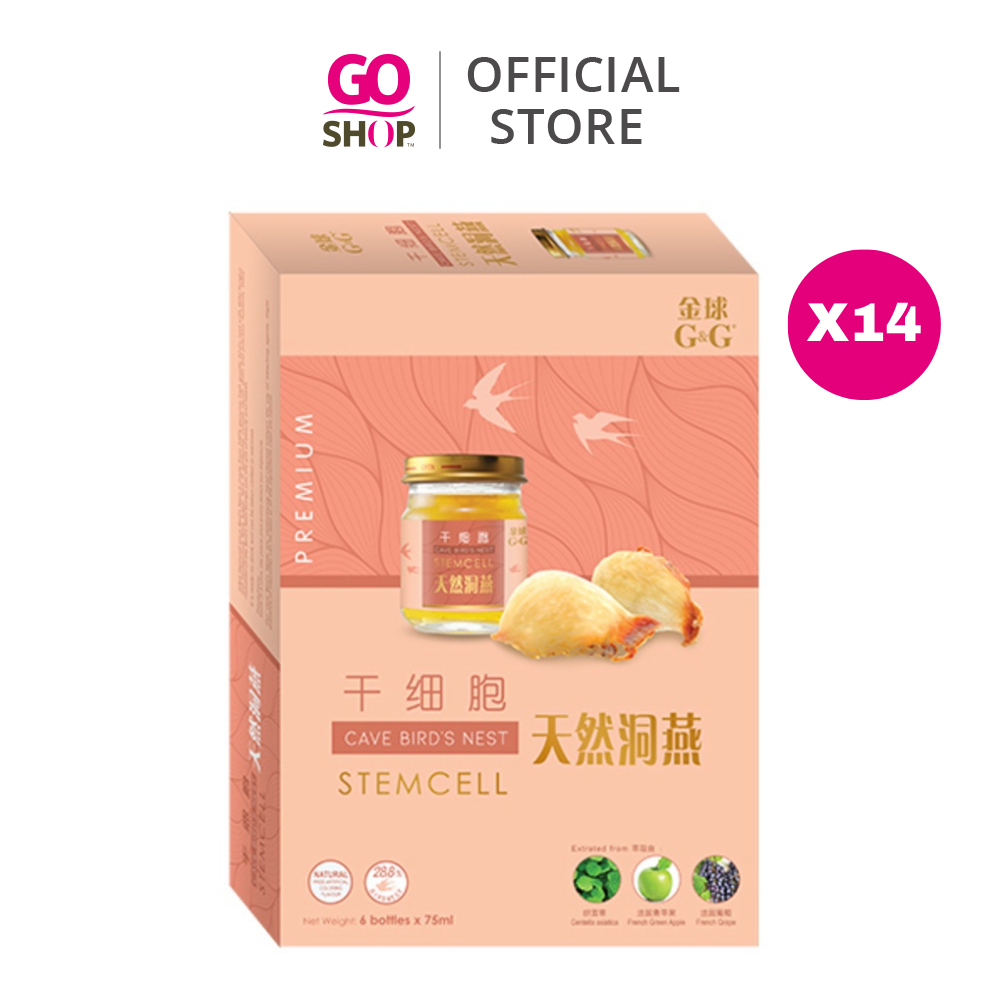 G&G Premium Stem Cell Cave Birds Nest x 14 Boxes (金球干细胞天然洞燕) | Shopee ...