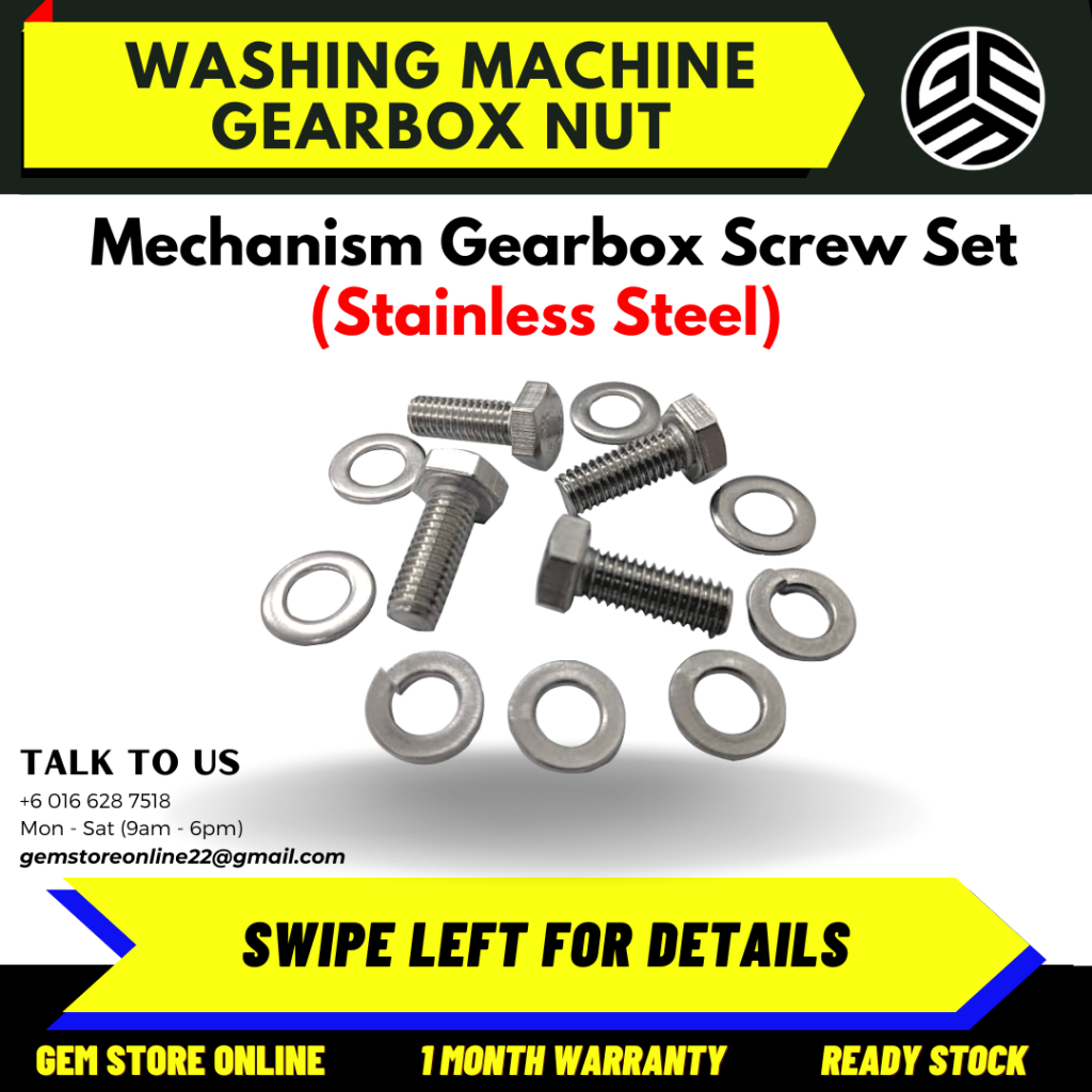 Washing Machine Mechanism / Gearbox Tub Nut & Washer / Skru Gearbox ...