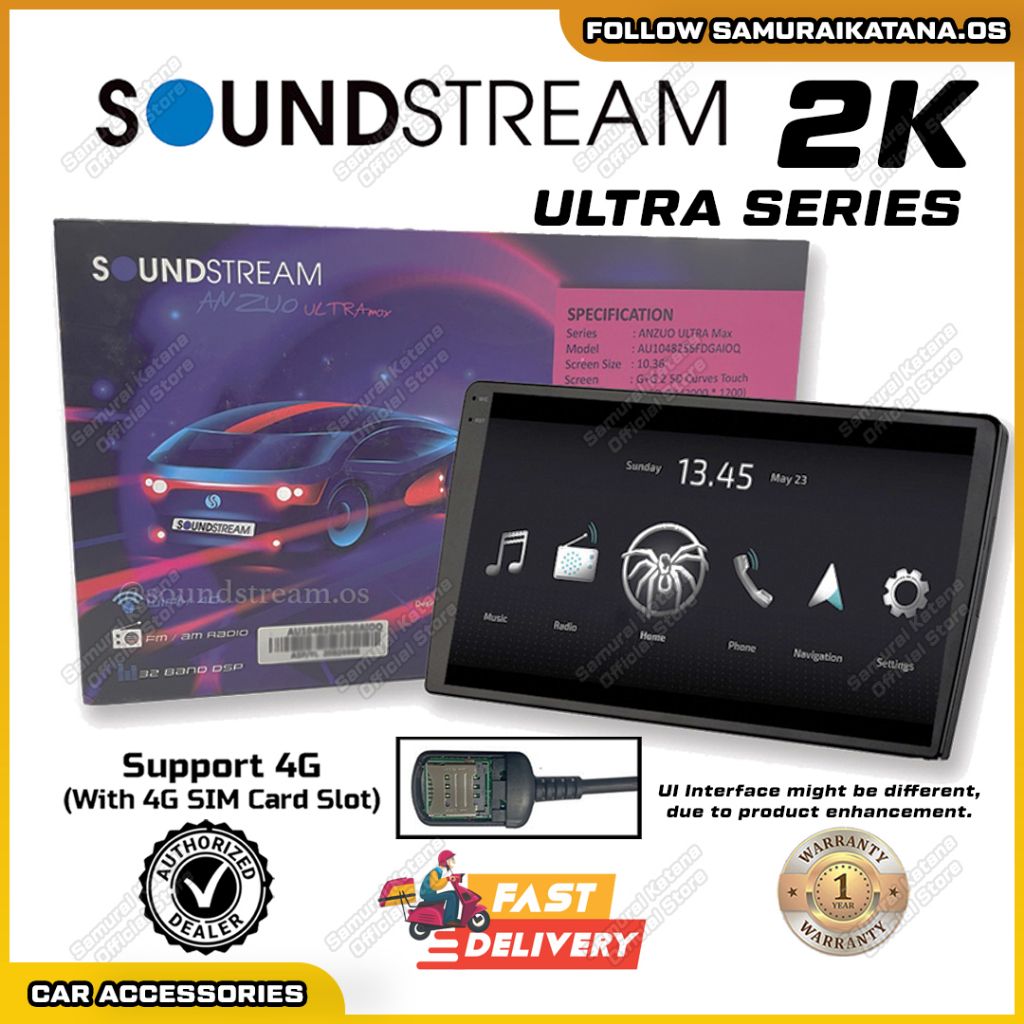 4+64GB / 8+256GB SOUNDSTREAM ULTRA 2K Built In 360 Cam Supported DSP ...