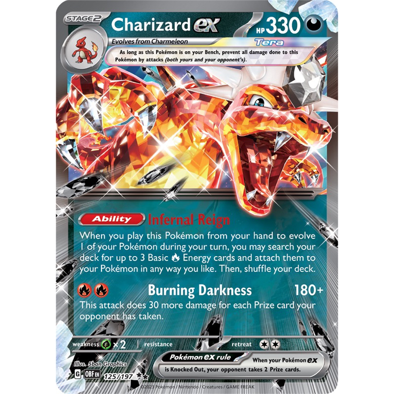POKÉMON TCG OBF 125/197 Charizard EX | Shopee Malaysia