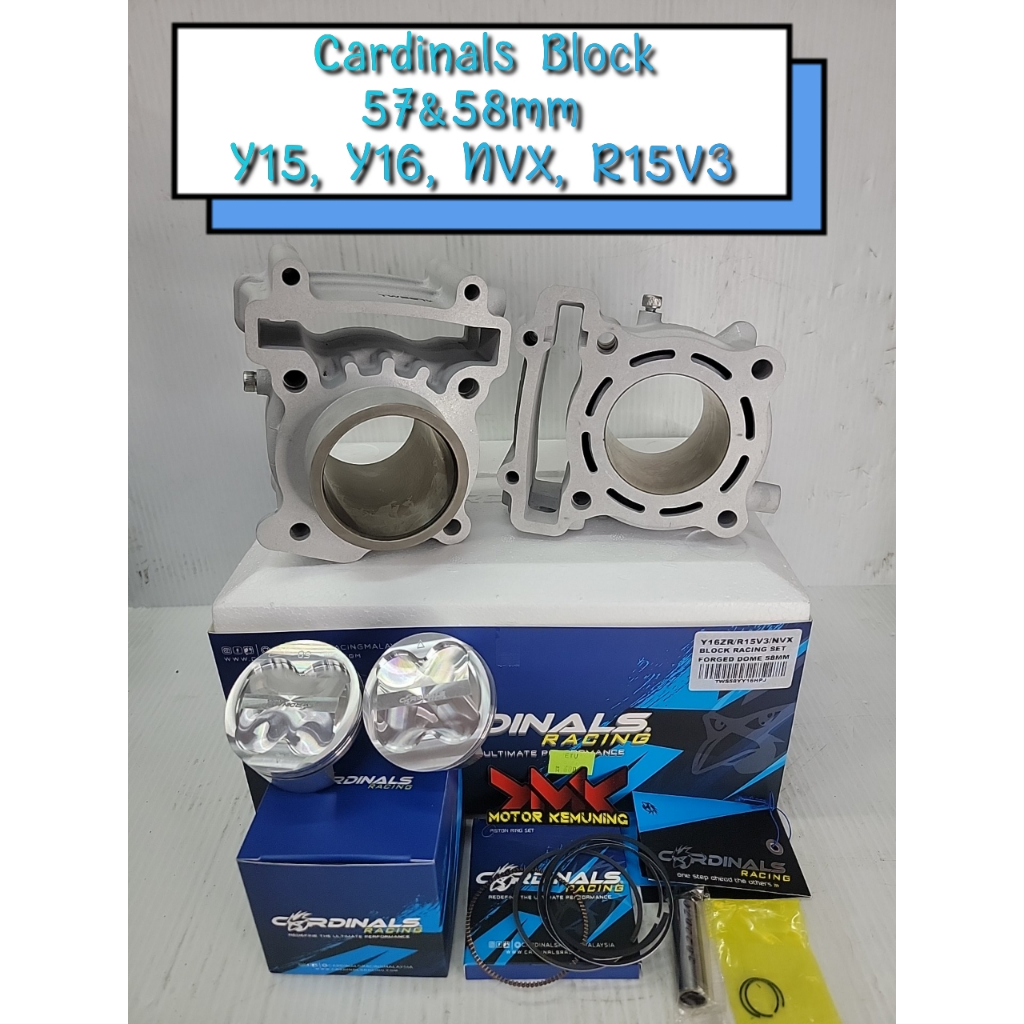 CARDINALS CARDINAL RACING BLOCK SET Y15 / Y16 / NVX / R15Z3 57MM 58MM ...