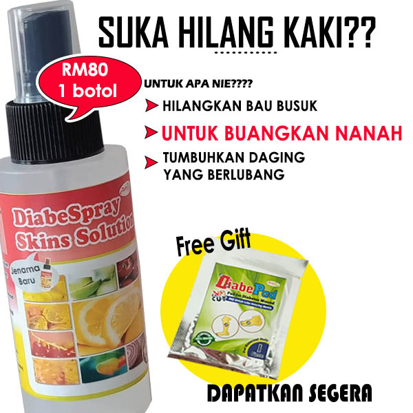 AzfaRich Penawar Luka Kencing Manis - Diabetes Renew Skin Spray, 100ml ...