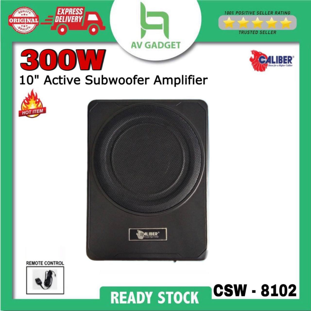 [Free Gift] Caliber 10" Active Subwoofer Amplifier Music Bass Pemain ...