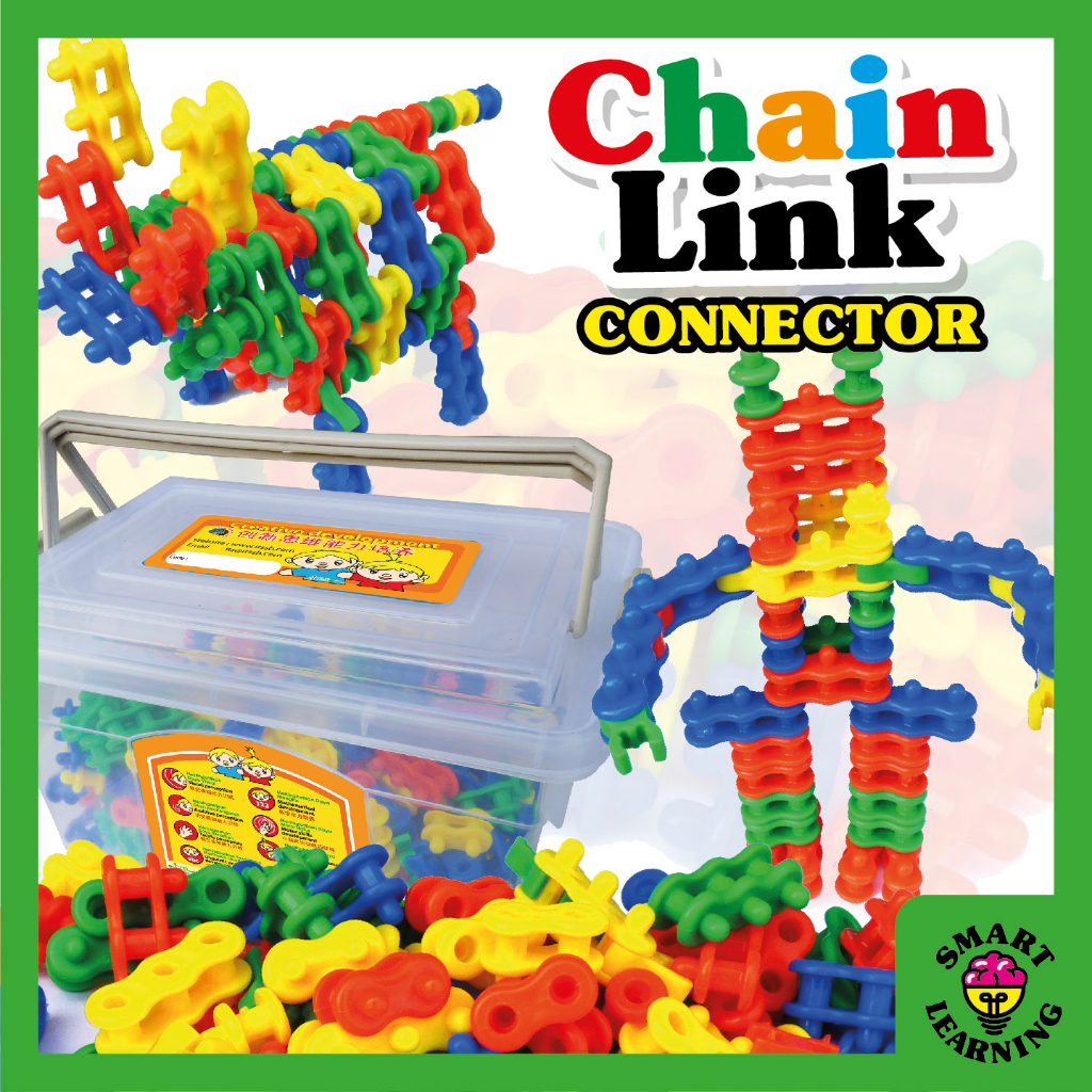 🔥READY STOCK🔥 PLASTIC CHAIN LINK CONNECTORS CONSTRUCTION BUILDER BLOCK ...