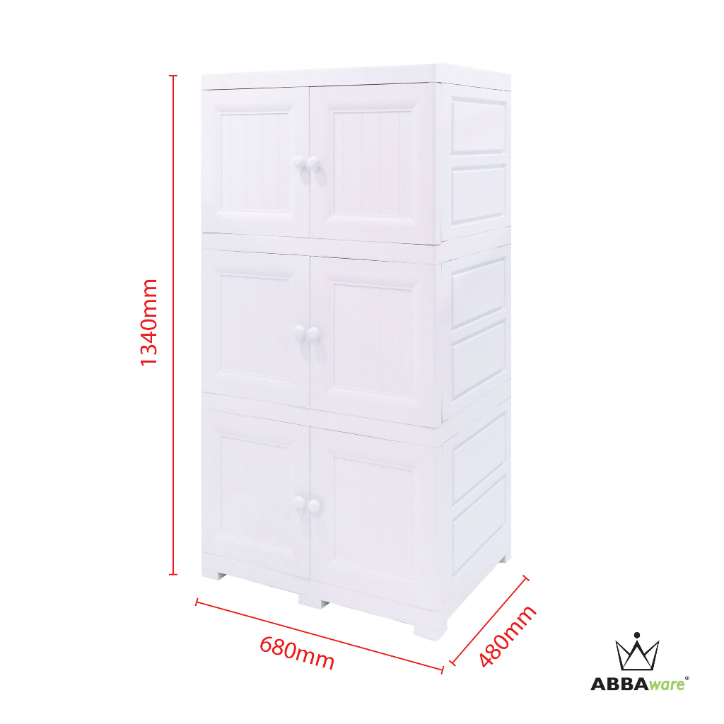 Abbaware Wardrobe Wooden design / Almari Baju/ Storage Cabinet/ Drawer ...