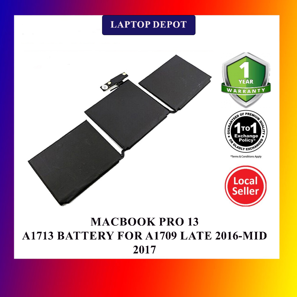 MacBok Pro 13" A1713 Original Replacement Battery for A1708 (Late 2016 ...