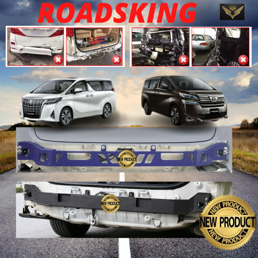 TOYOTA ALPHARD VELLFIRE AGH30 2015 2021 REAR BUMPER STEEL ANTI CRASH ...
