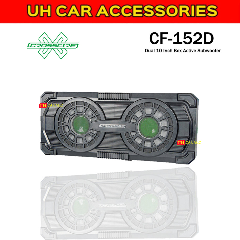 CROSSFIRE ULTRA SLIM ACTIVE SUBWOOFER WITH BUILT IN AMPLIFIER (2 x 10 ...