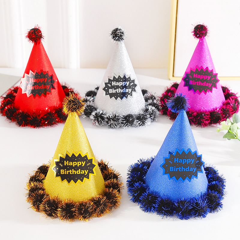 TB 1PC Bling Party Hat Birthday Hat Goodies Birthday Birthday Cap Topi ...