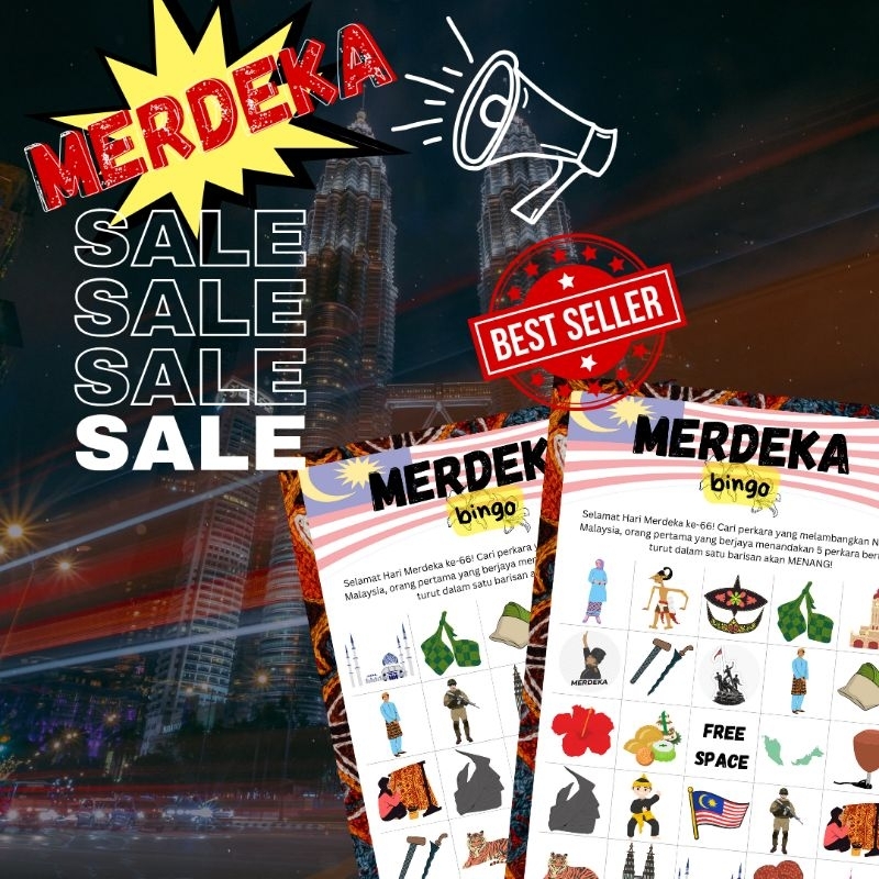 Merdeka Bingo Game | pdf Printable Game | Shopee Malaysia