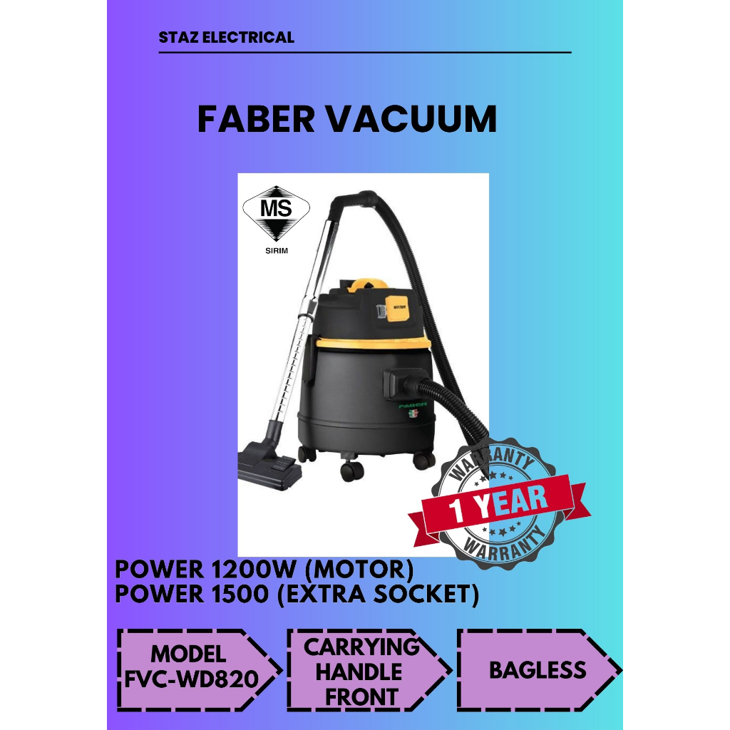 FABER VACUUM 3 IN 1 (FVC-WD820) | Shopee Malaysia