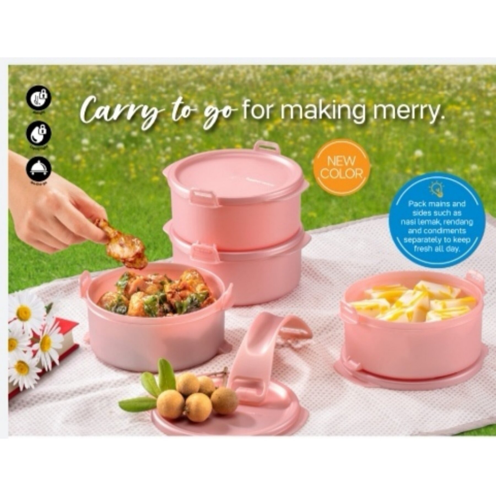 (Merdeka Sale ) Tupperware Microwavetable Tup Tiffin Set (4pcs) 550ml ...