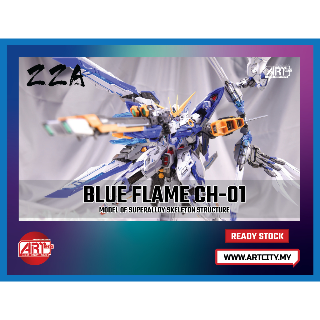 (READY STOCK) ZZA Model - Blue Flame CH01 - 1/100 Scale - Diecast Frame ...