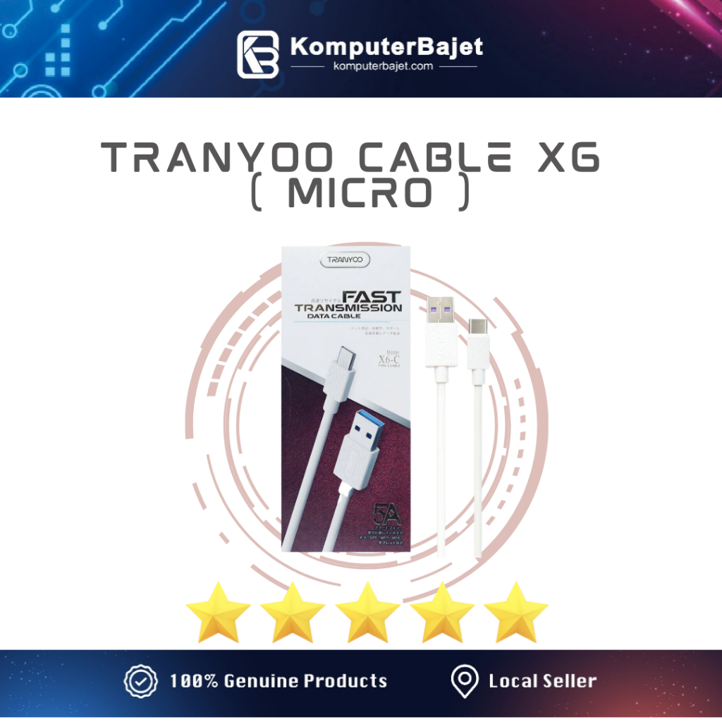 TRANYOO CABLE X6 MICRO USB HIGH QUALITY FAST CHARGING CABLE 5A | Shopee ...