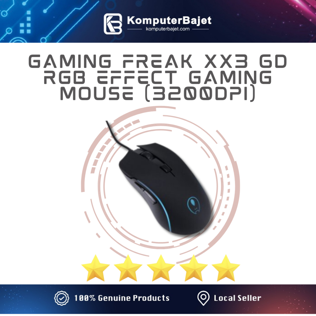 GAMING FREAK XX3 6D RGB EFFECT SILENT BUTTON GAMING MOUSE (3200DPI ...