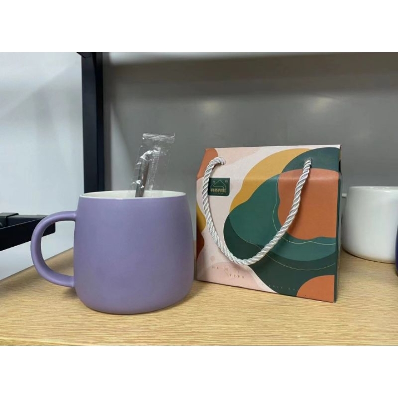 [Ready Stock] NATHENG Stylish Klein Blue Splash Ink Mug Ceramic Mug ...