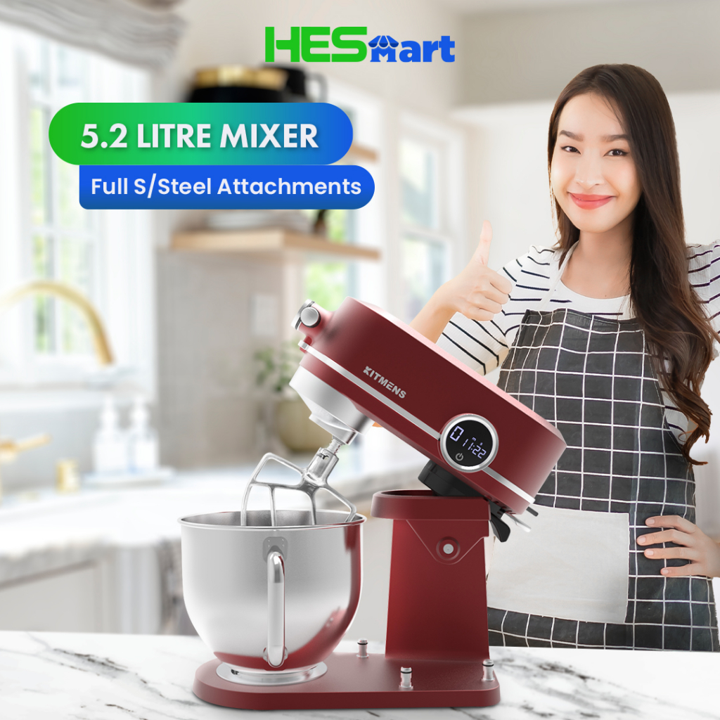 KITMENS KM-B5 Red Stand Mixer Multifunction Mixer Food Processor ...