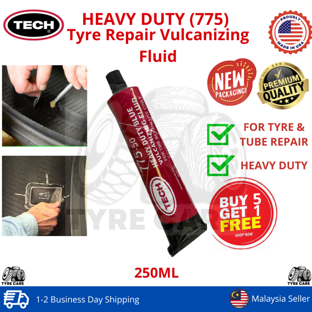 TECH Heavy Duty Blue Vulcanizing Fluid BUY 5 FREE 1; Cement; Gum; 775 ...