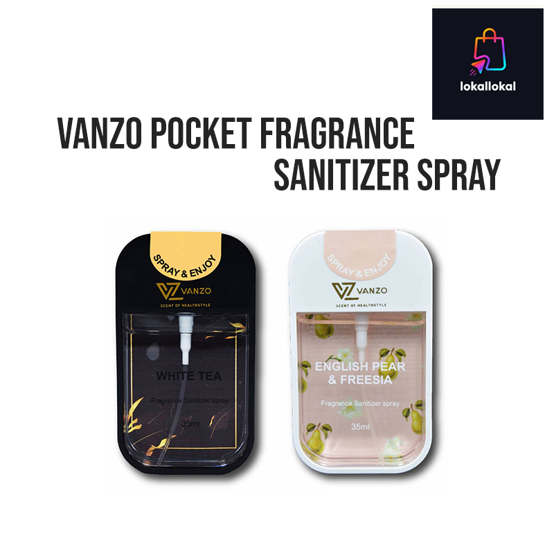 Vanzo Pocket Fragrance Sanitizer Spray English Pear & Freesia White Tea ...