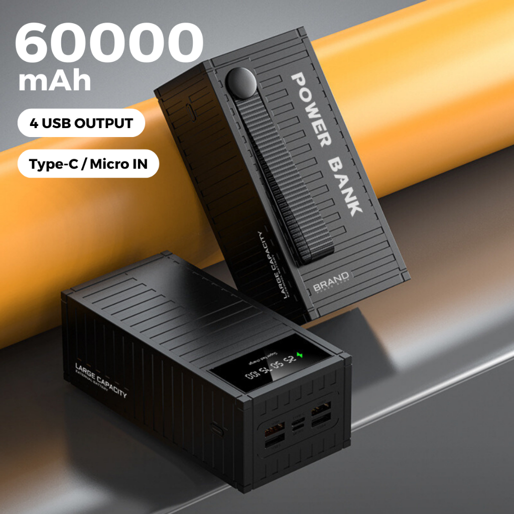 60000mAh Super Fast Charging Powerbank Container 20W PD Output 4 USB ...