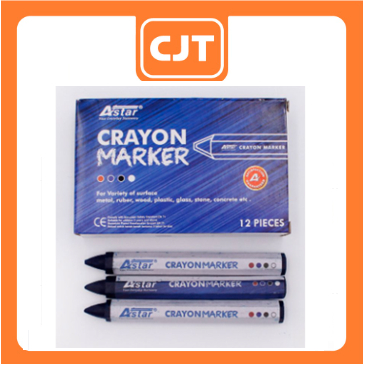 Astar Crayon MArker 12pcs/box/4200-BK/4200-DBL/4200-R/4200-W | Shopee ...